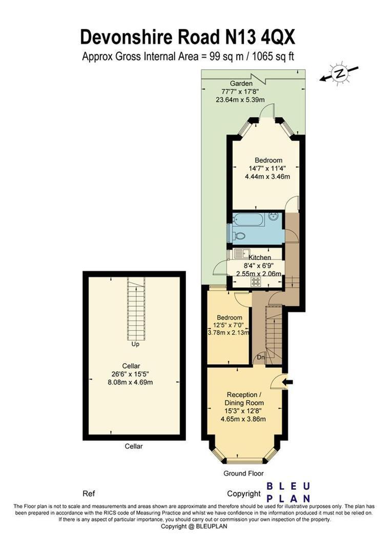 2 bedroom property for sale in Devonshire Road, Palmers Green, N13 - £ ...
